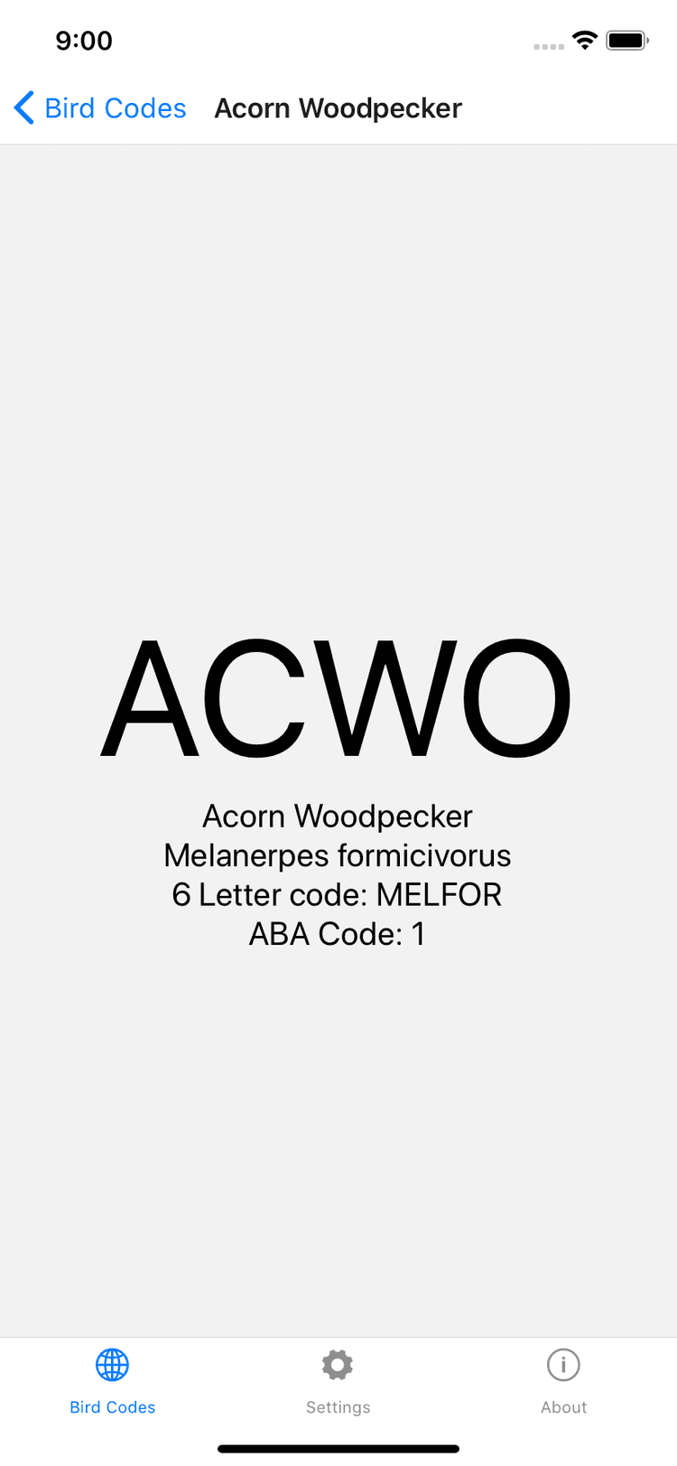 Bird Codes of the ABA and AOU | Schechter Natural History