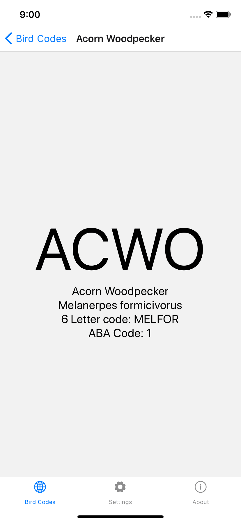 Bird Codes of the ABA and AOU | Schechter Natural History